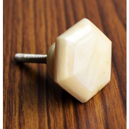 Hexa Bone Cupboard Dresser Drawer Knob