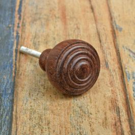 Rustic Wood Cabinet Drawer Pull Knob