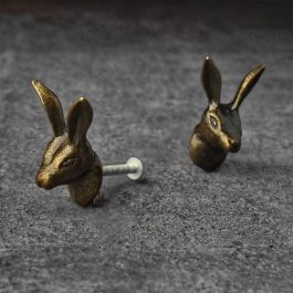 Antique Bunny Metal Cabinet Drawer Knob Animal Knob