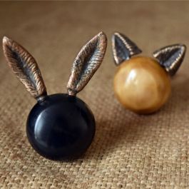 Black Rabbit Ears Knob