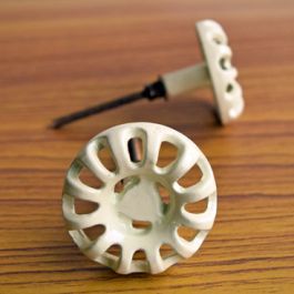 White Spigot Metal Knob