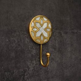 Tangier Luxe Bras Mother of Pearl Inlay Coat Hook