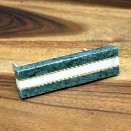 Parallel Granite White Marble Brass Inlay Cabinet Door Pull Handle